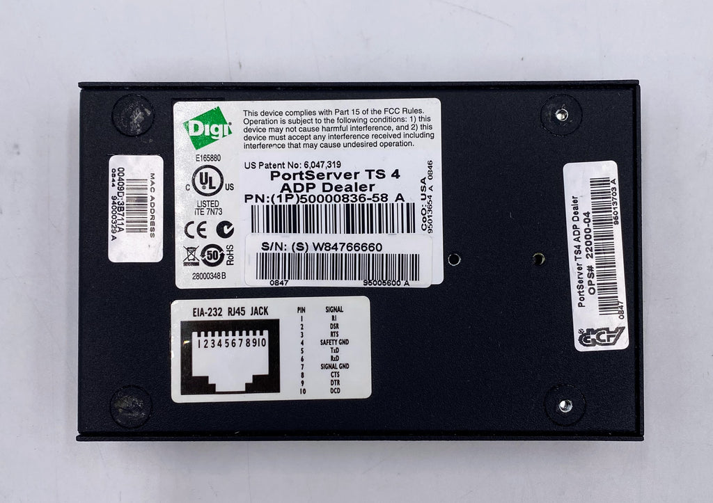 Digi PortServer TS4 Model 50000836-58 Serial Server – Buffalo Computer ... Digi PortServer TS4 Model 50000836-58 Serial Server – Buffalo Computer ...