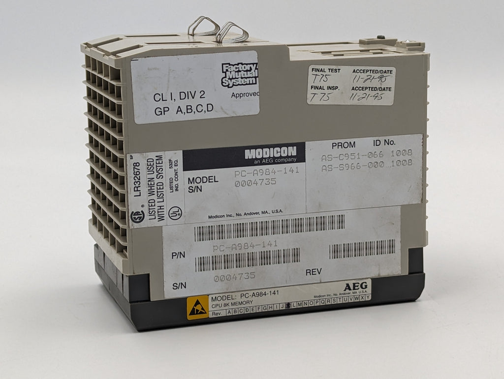 Aeg Modicon Processor Module- PC-A984-141 – Buffalo Computer Parts