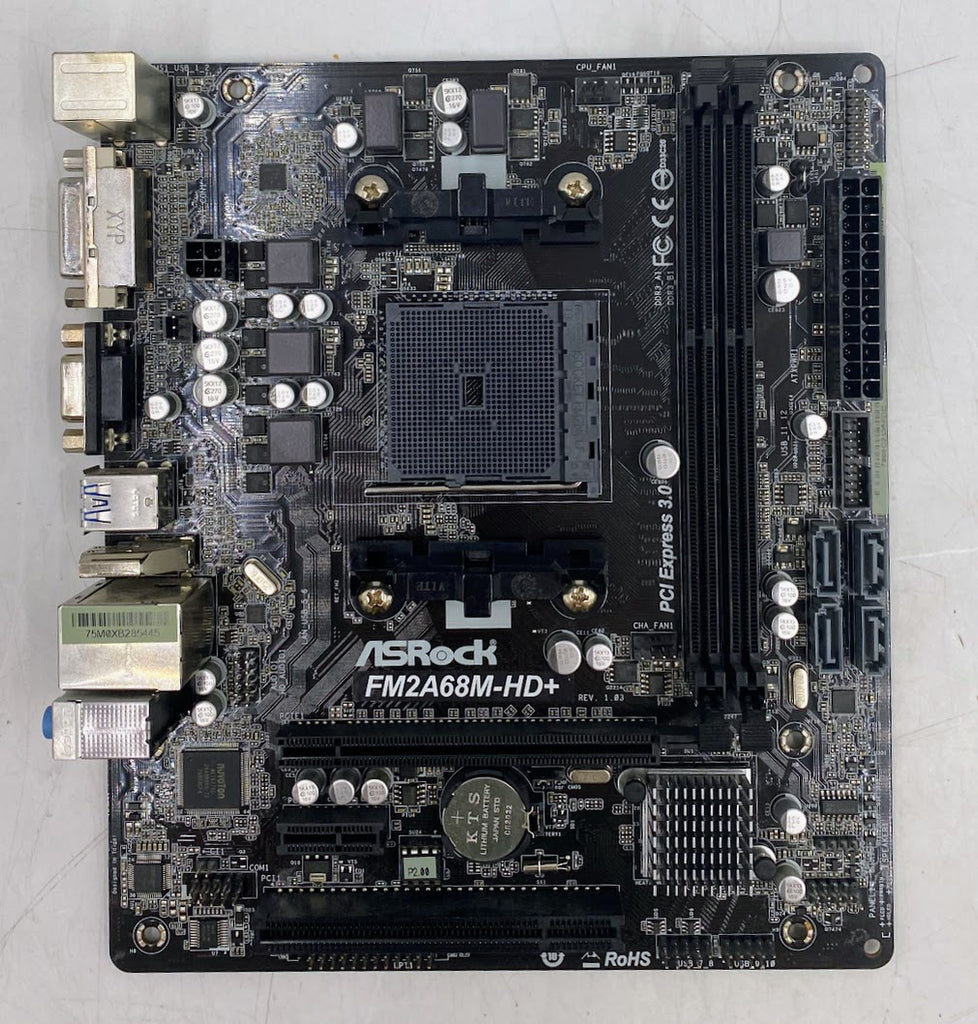 ASRock FM2A68M-HD+ Desktop MicroATX Motherboard, Socket FM2+ – Buffalo ...
