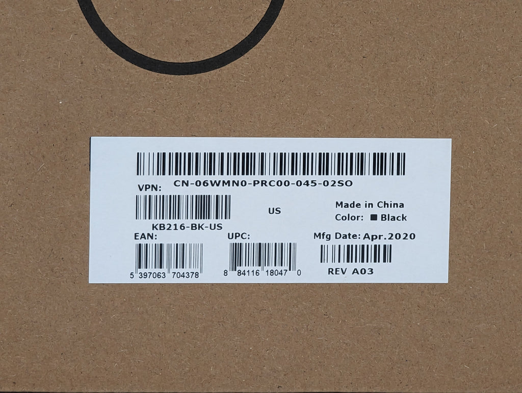 Dell Wired USB Keyboard- KB216p – Buffalo Computer Parts