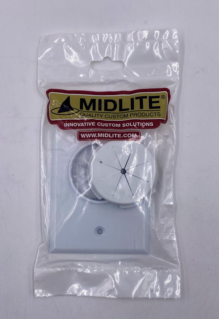 Midlite White 1 Gang Wireport 1GWH-GR1 with Grommet for Cable Pass Thr ...