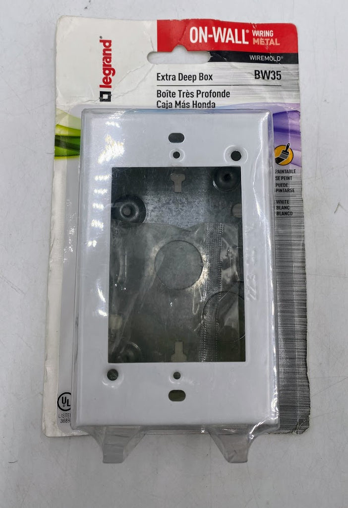 Legrand Wiremold BW35 Metal Raceway, Extra Deep Outlet Box – Buffalo ...