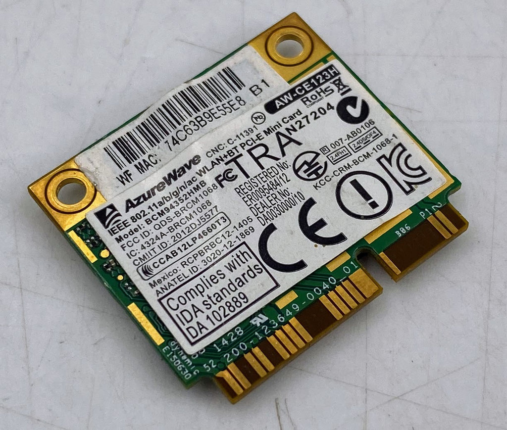 Azurewave AW-CE123H WiFi with Bluetooth Combo Card – Buffalo Computer Parts