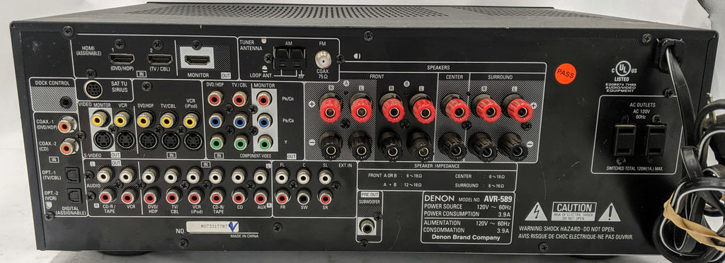 Denon AVR-589 5.1 Channel Surround Receiver – Buffalo Computer Parts