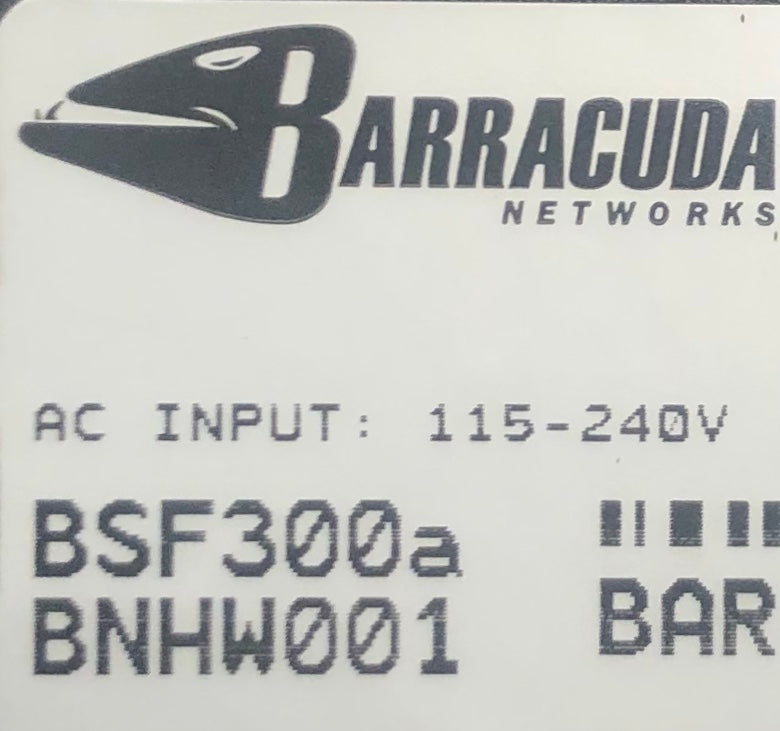 Barracuda BSF300A Spam & Network Firewall 300 – Buffalo Computer Parts