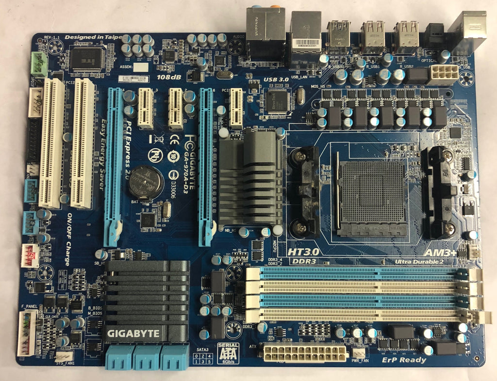 Gigabyte HT3.0 Desktop ATX Motherboard- GA-970A-D3 – Buffalo Computer Parts