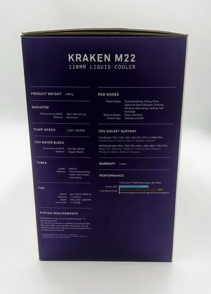 NZXT Kraken M22 120mm RGB Water Cooling Kit – Buffalo Computer Parts