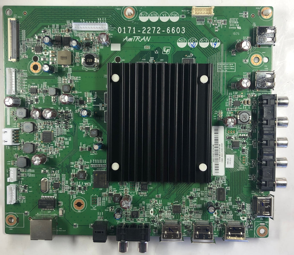 Vizio M65-E0 4K LED TV 0171-2272-6603 Main Board- 3665-0582-0150 ...