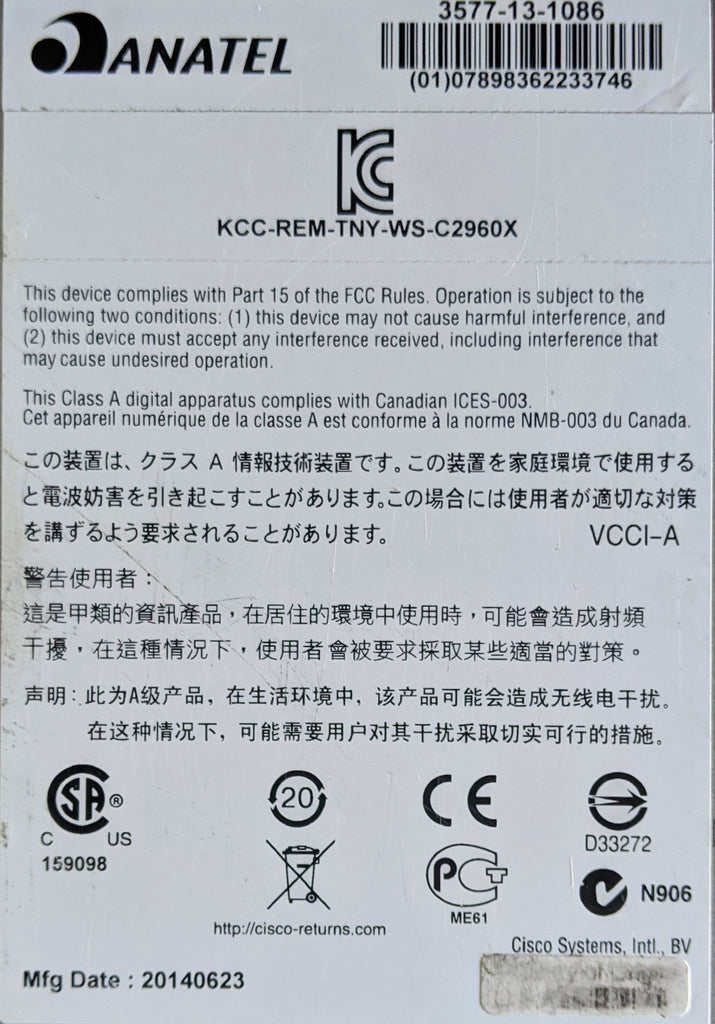 Cisco Catalyst 2960-X Series 24-Port PoE Network Switch- WS-C2960X-24P ...